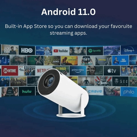 PortaView360 Pro - Best HD 4K 1080P Portable Projector for Home Theater ...